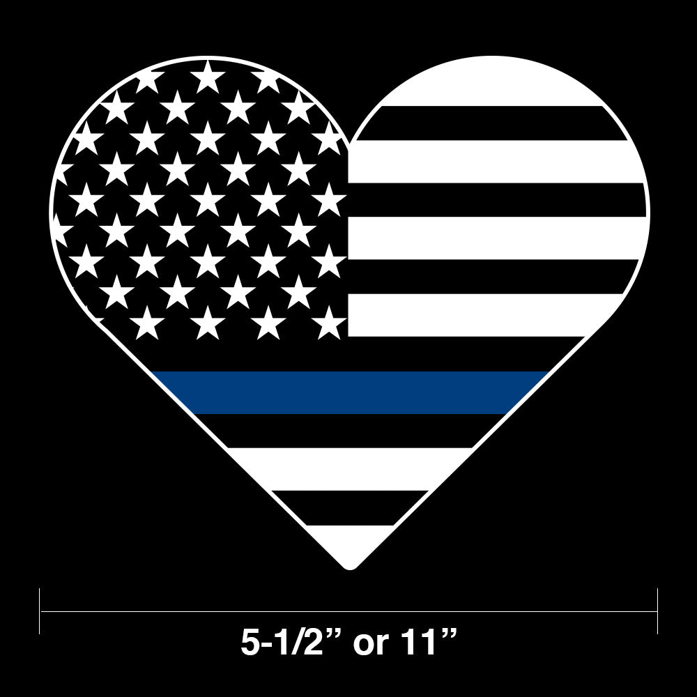 blue line vinyl decal | Blue Line Heart | Police Vinyl – Fearless State